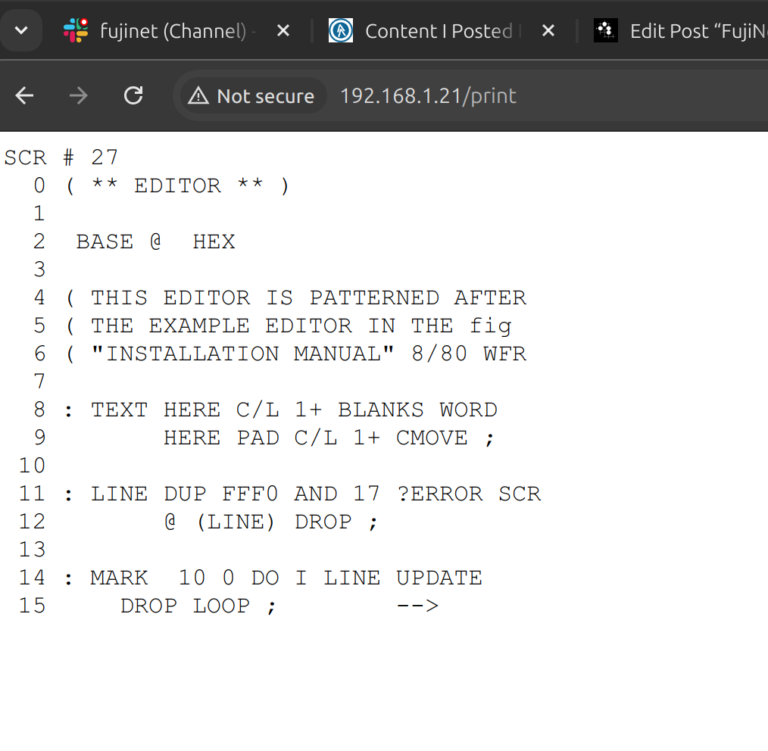 FujiNet Virtual Printer Examples – FujiNet